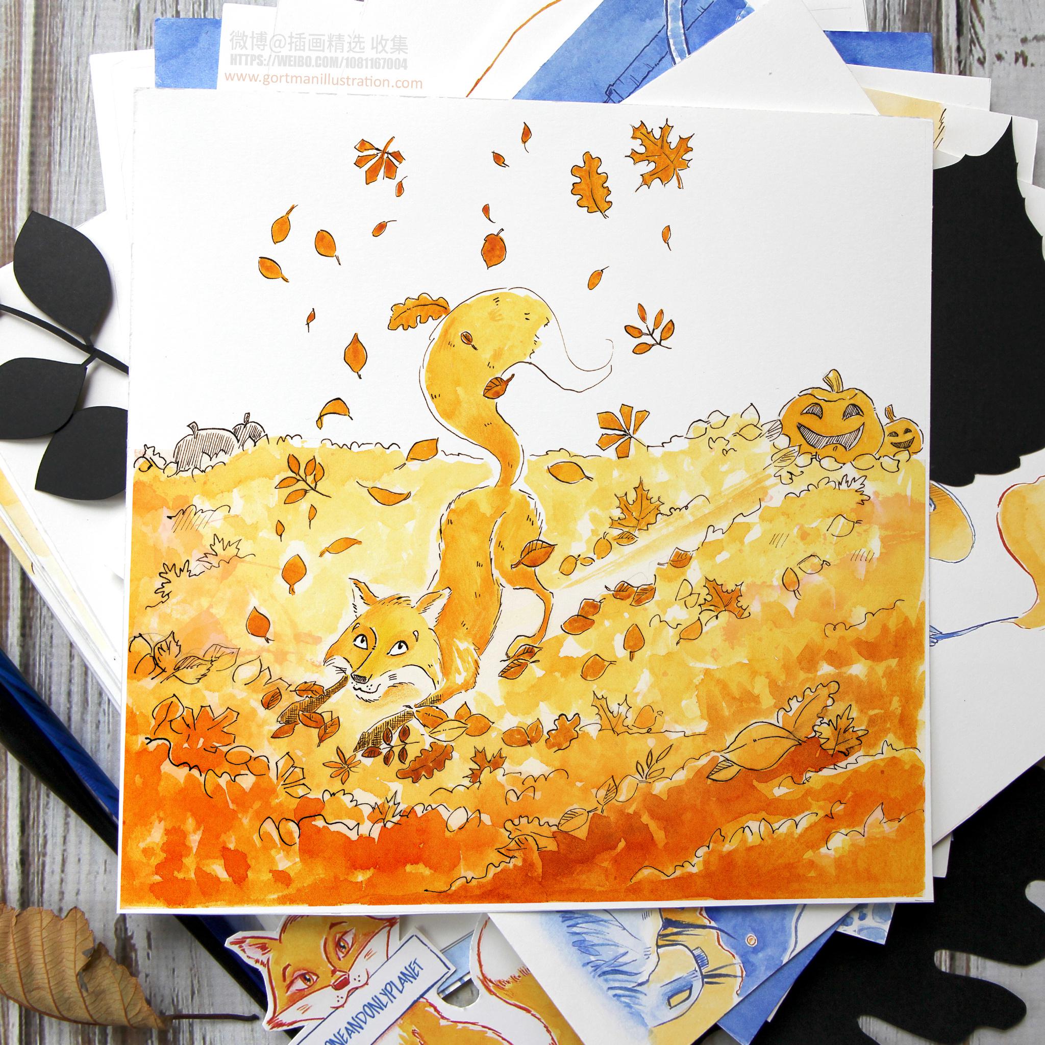 画师Polina Gortman绘制的公益环保为主题绘制的插画了解每个人都可