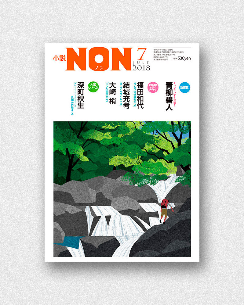 日本杂志《小说NON》的封面插画全是出自设计师 Ryo Takemasa 之手