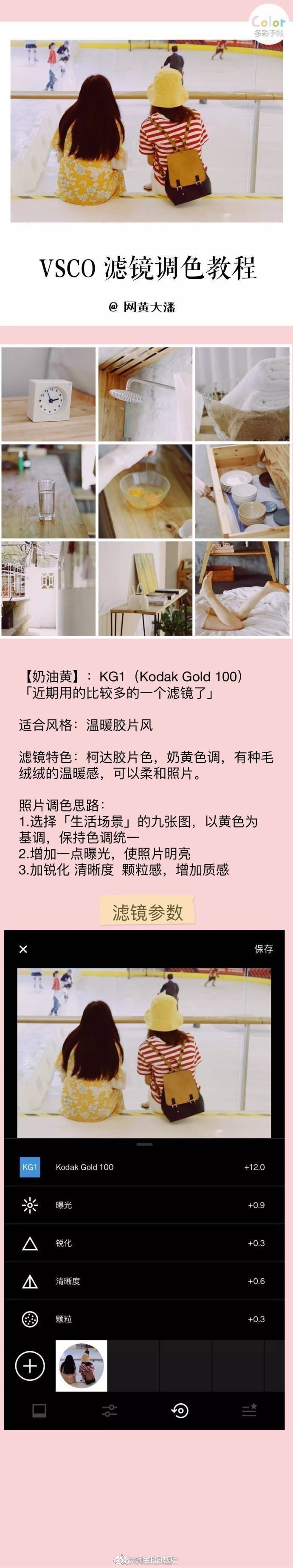 VSCO 滤镜调色教程合集 | 人物 | 日系 | 粉紫色 | 胶片 | 天空 | 港