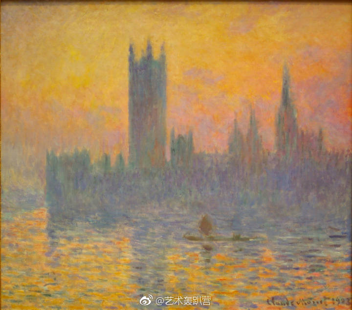 “日落之时”claude Monet 克劳德·莫奈 1840 1926 French