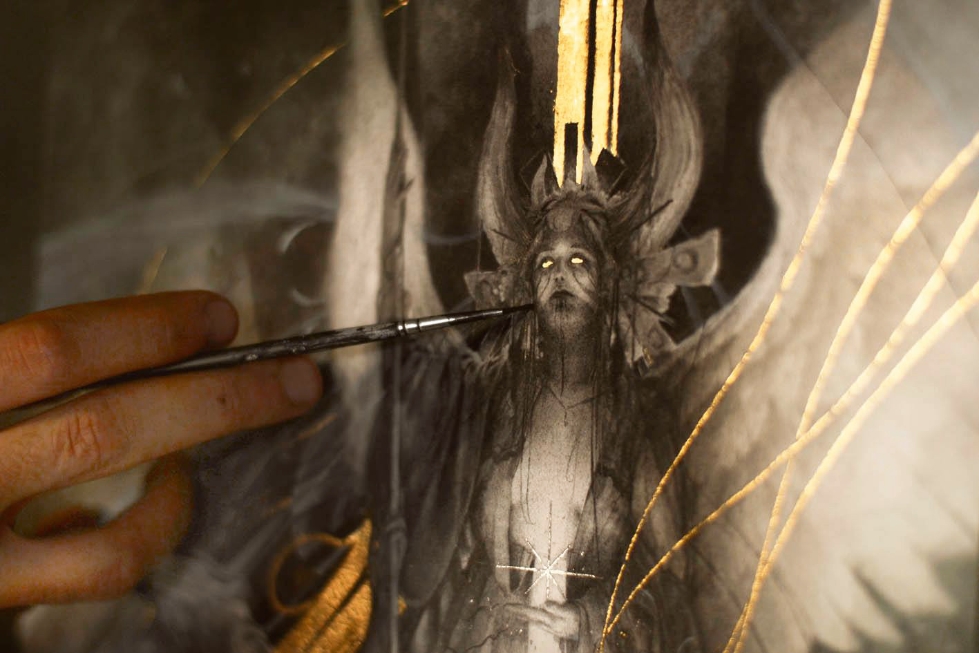 法国艺术家Yoann Lossel 作品 金箔绘画的奇妙世界|奇妙世界|金箔|绘画_新浪新闻