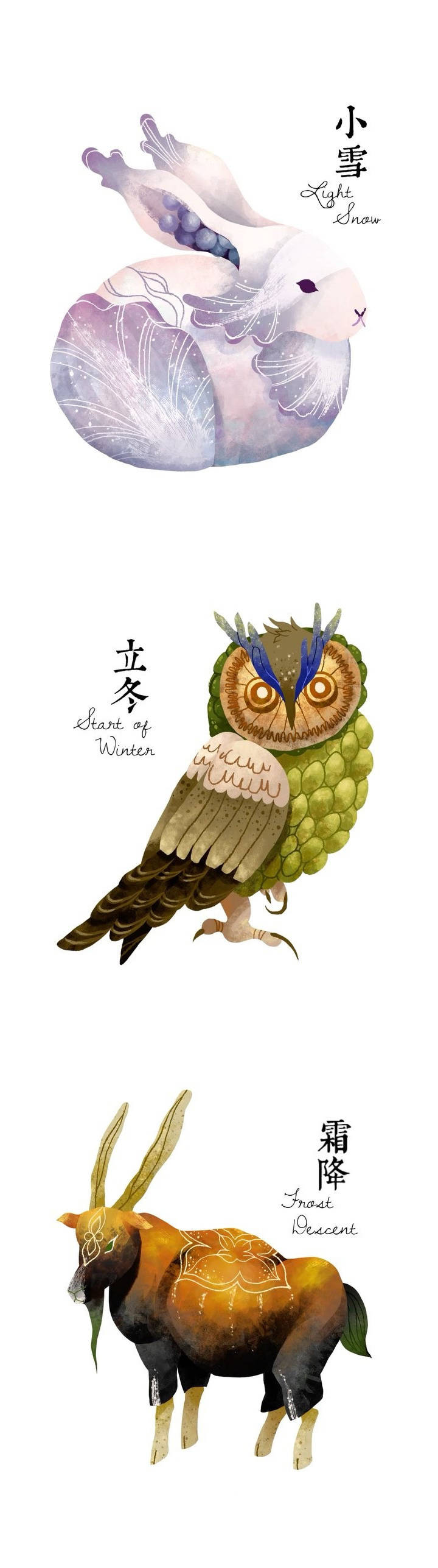 来欣赏下台湾插画师Cinyee Chiu设计的二十四节气动物插画|插画师|二十四节气|插画_新浪新闻