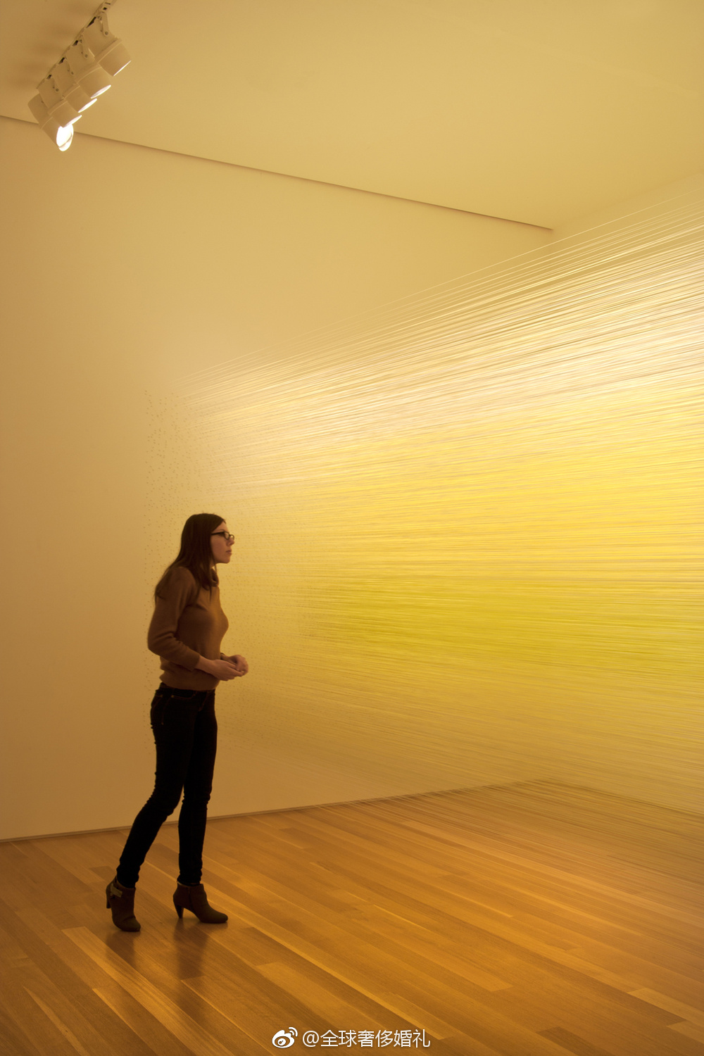 来自美国艺术家Anne Lindberg的精彩装置作品。成千上万的线索