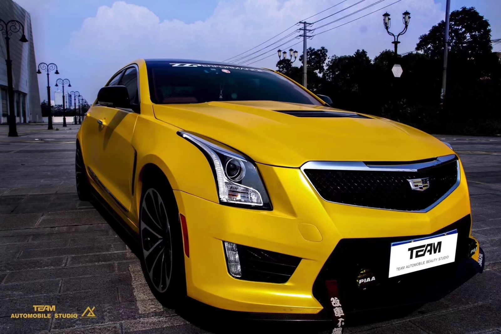 凯迪拉克ATSL施工AX-电光金属黄！很黄、很暴力-新浪汽车