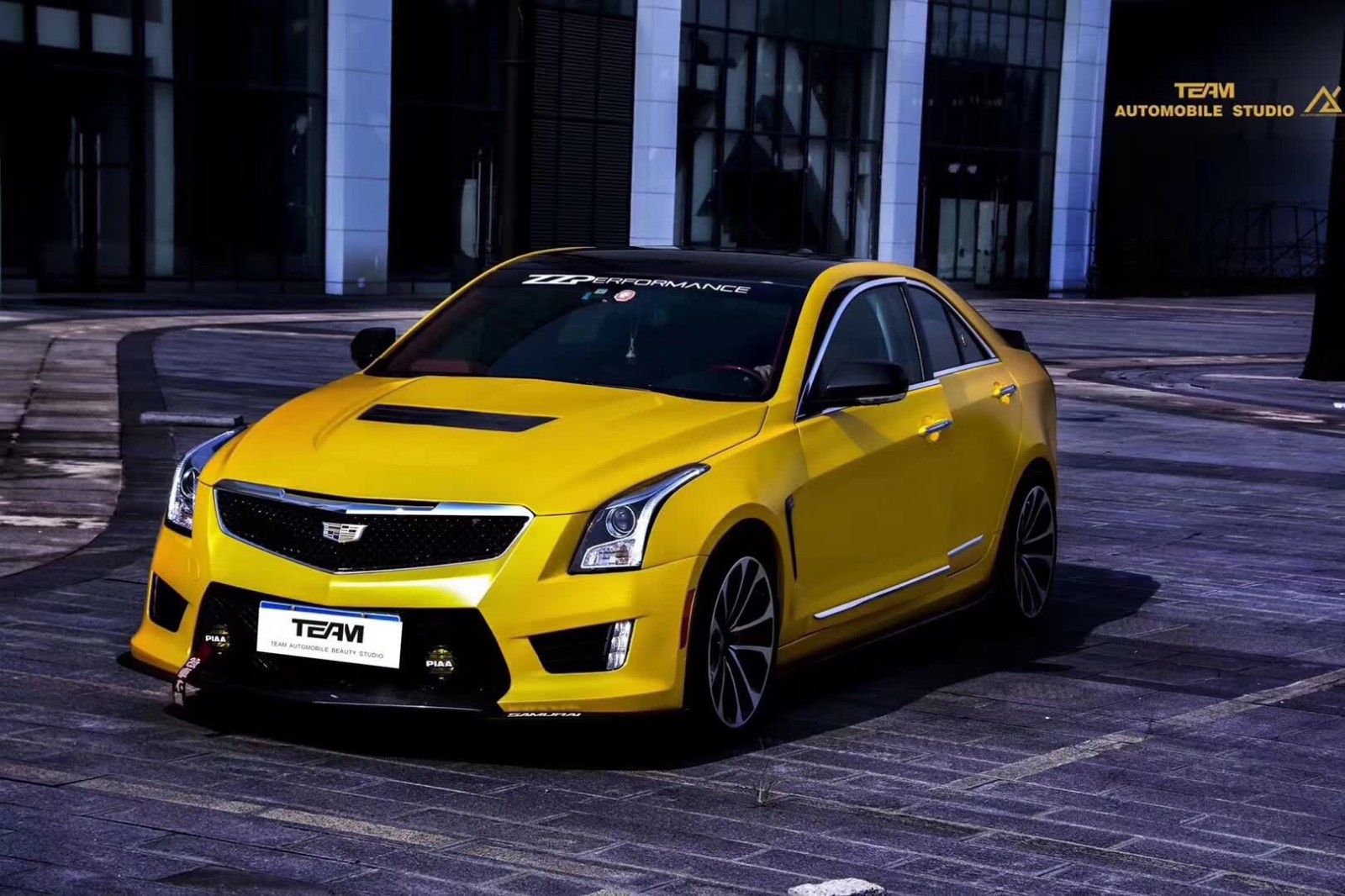 凯迪拉克ATSL施工AX-电光金属黄！很黄、很暴力-新浪汽车