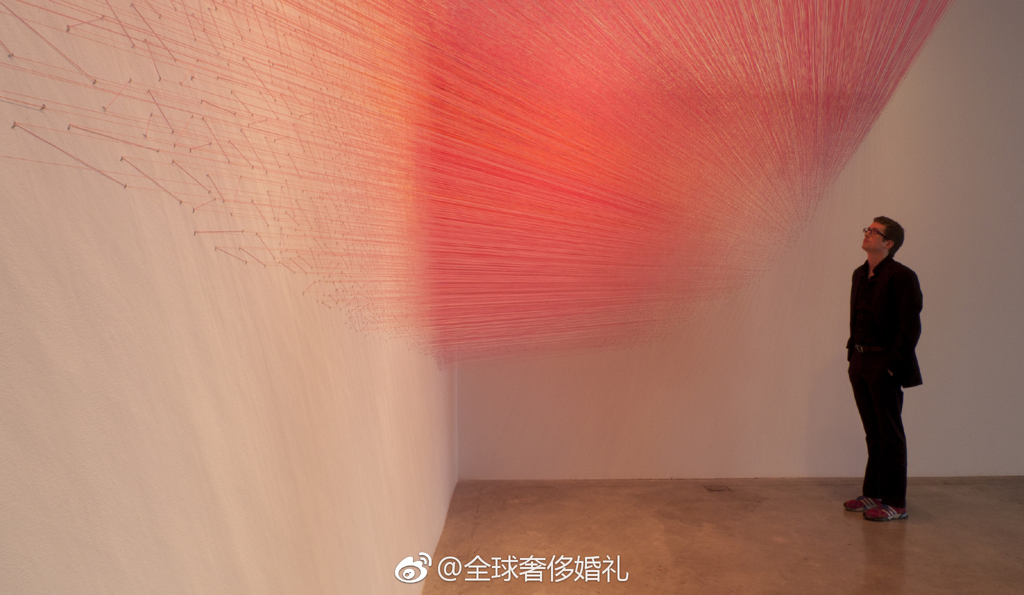 来自美国艺术家Anne Lindberg的精彩装置作品。成千上万的线索