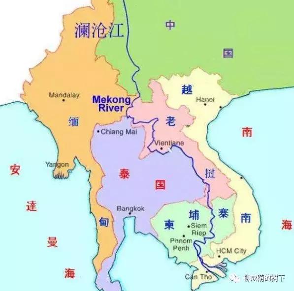 世界地理第72篇：东南亚之中南半岛5国主要省份和城市分布图|泰国|老挝|东南亚_新浪新闻
