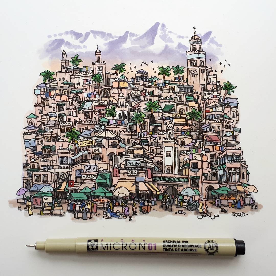 一支笔游世界 | 插画师Maxwell Tilse