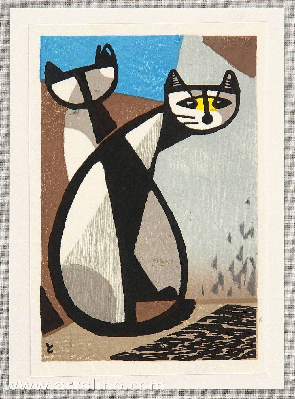 Tomoo Inagaki 日本艺术家稲垣知雄猫咪版画作品|版画|猫咪|日本艺术家|作品_新浪新闻