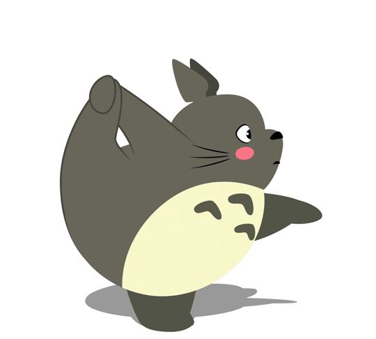 设计师 CL Terry 设计的龙猫健身动图，太可爱了|龙猫|可爱|健身_新浪新闻