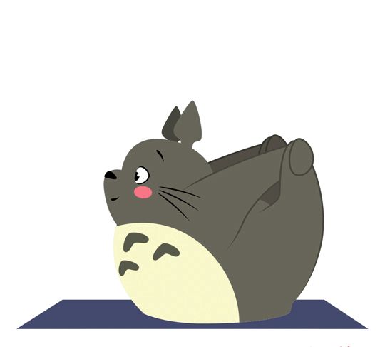 设计师 CL Terry 设计的龙猫健身动图，太可爱了|龙猫|可爱|健身_新浪新闻