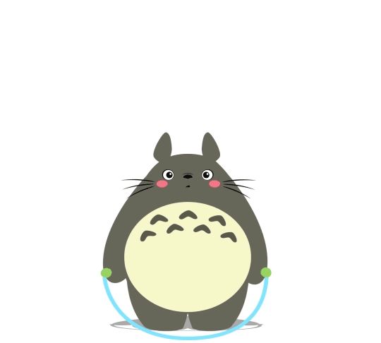 设计师 CL Terry 设计的龙猫健身动图，太可爱了|龙猫|可爱|健身_新浪新闻