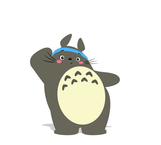 设计师 CL Terry 设计的龙猫健身动图，太可爱了|龙猫|可爱|健身_新浪新闻