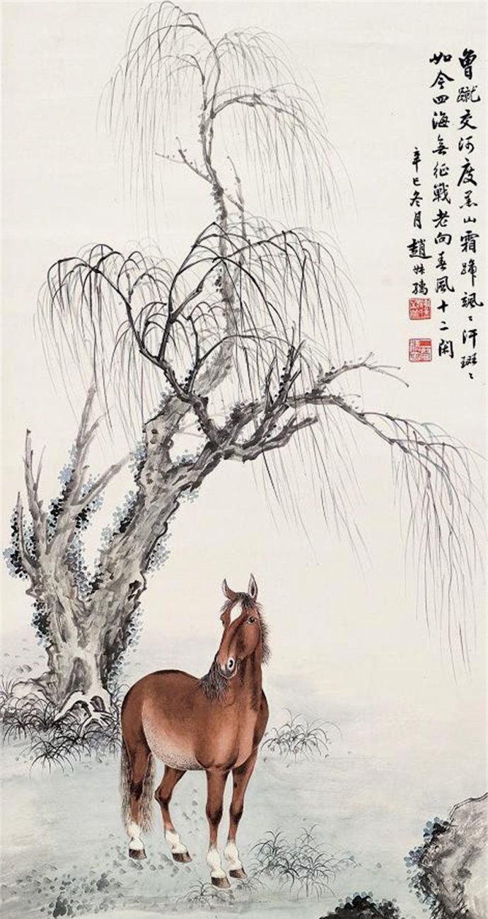 清末民初画马名家赵叔孺国画作品欣赏|赵叔孺|郎世宁|画法_新浪新闻