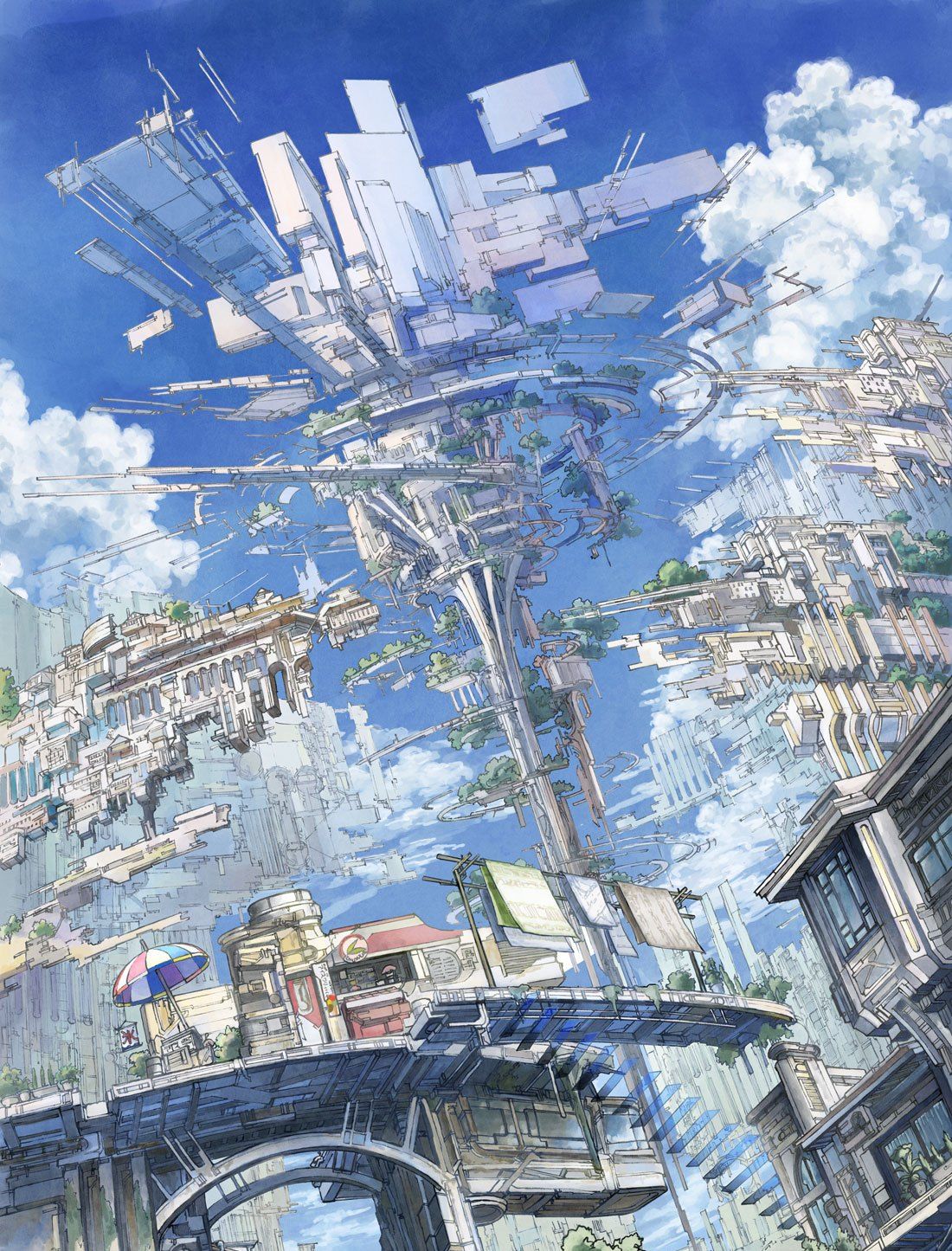 超美二次元风景壁纸：唯美天空、云海、幻境全都有，喜欢收藏吧