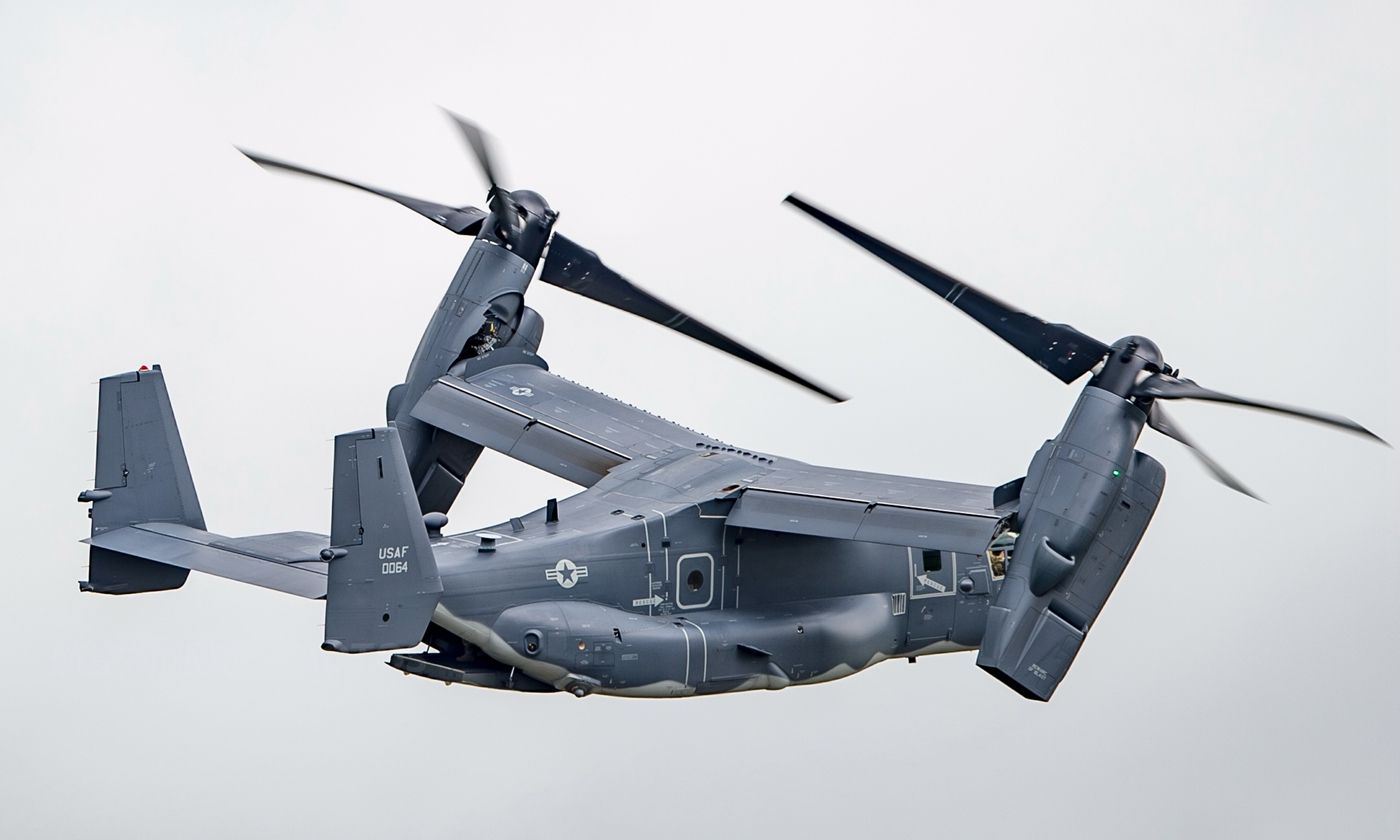 V22倾转旋翼机飞行表演高清大图 目前仅美国有这样的飞机|倾转旋翼机|美国空军|装备_新浪新闻