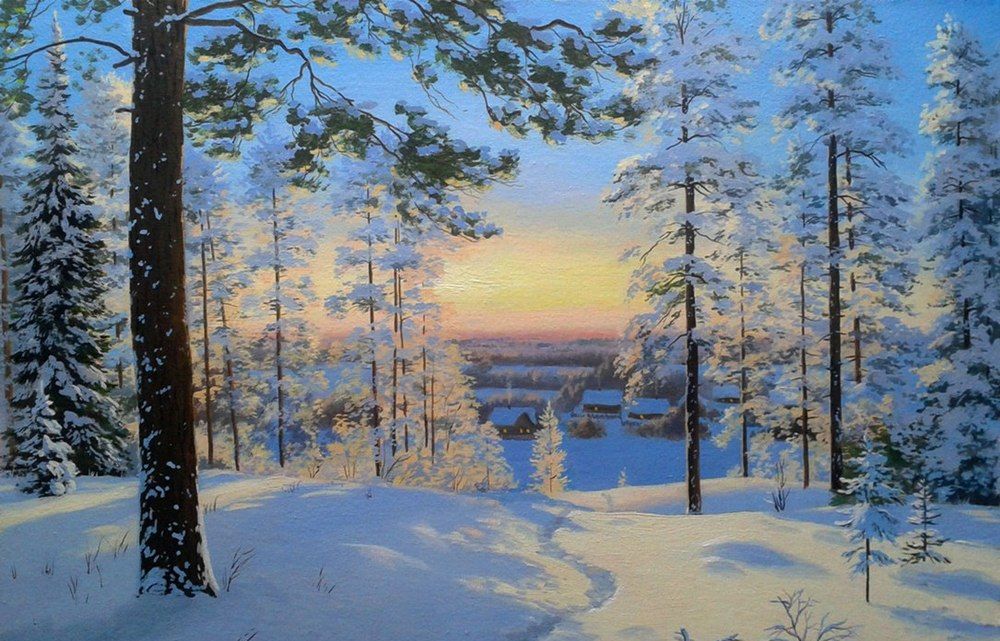 插画：我的城市下起了雪-艺术家ALEXANDER BOLOTOV