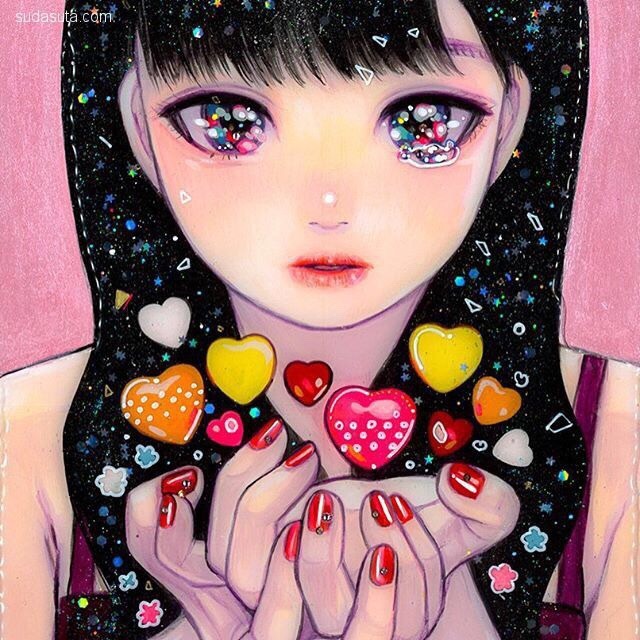 色彩绚丽的少女漫画 画家巽千沙都 Chisato Tatumi 的手绘作品