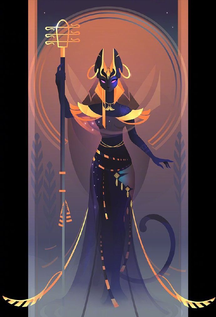 埃及神话风，法国插画师Yliade绘画作品欣赏