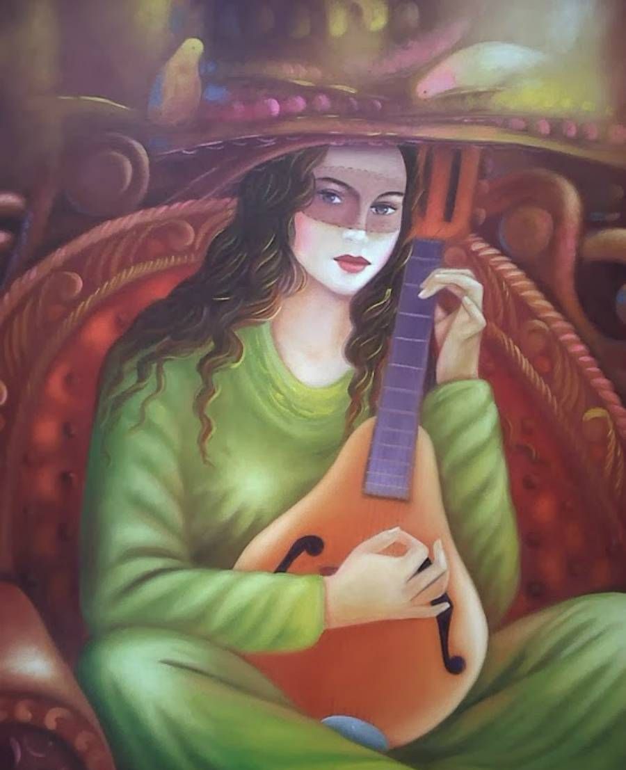 插画：艺术家SERGIO MARTINEZ作品-我为音乐沉醉