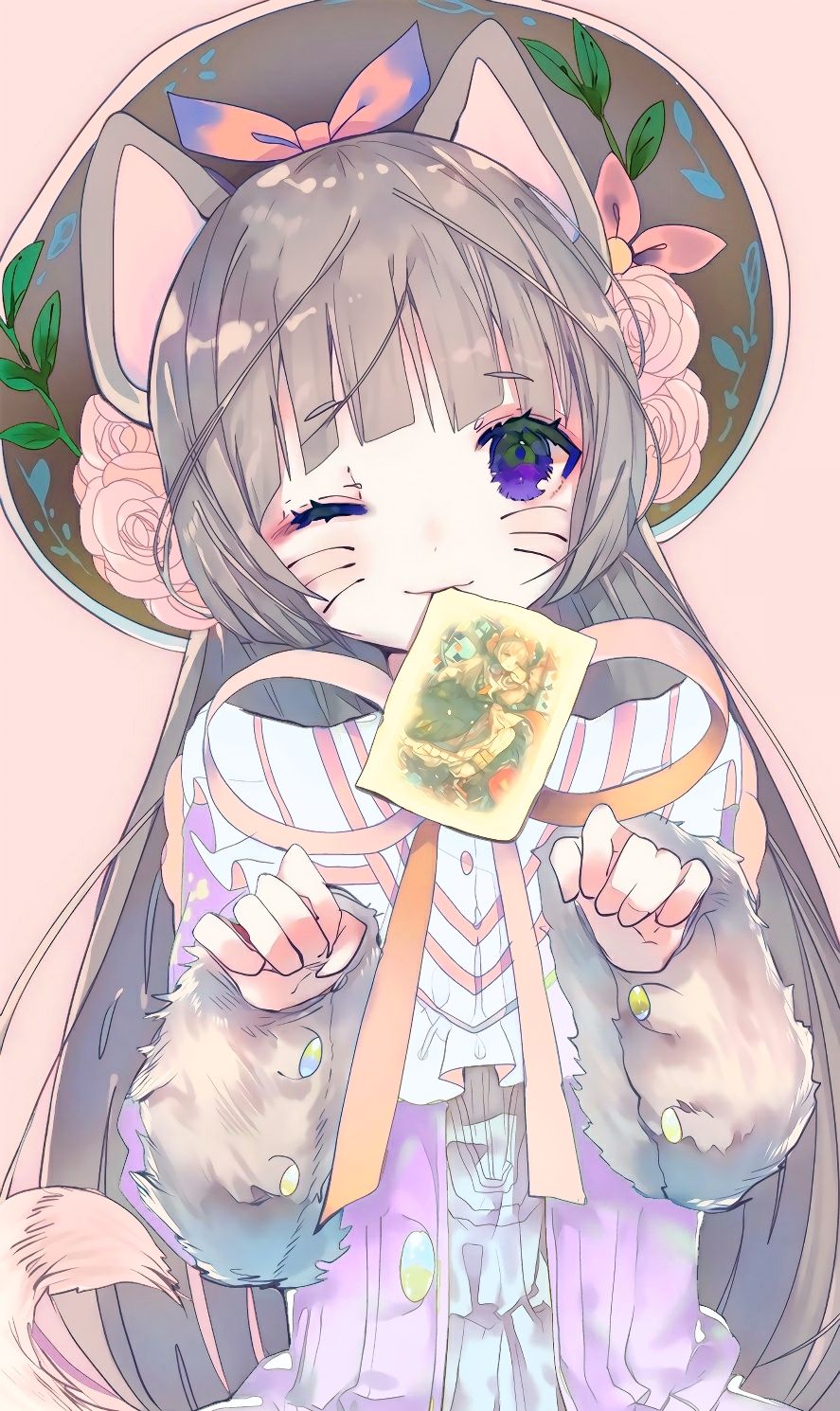 动漫壁纸:可爱的猫耳少女,萌系少女风格图片欣赏