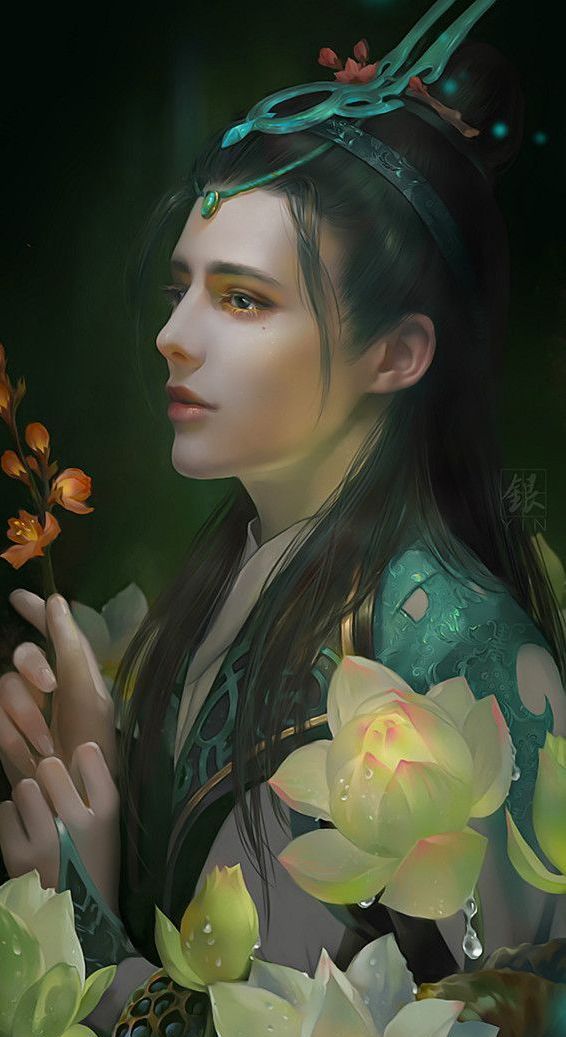 人物绘画，古风男神插画图集，眉眼如画