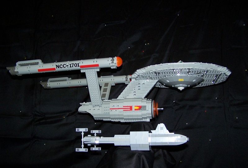 乐高版企业号“NCC-1701”星舰|企业号|乐高|星际迷航_新浪新闻