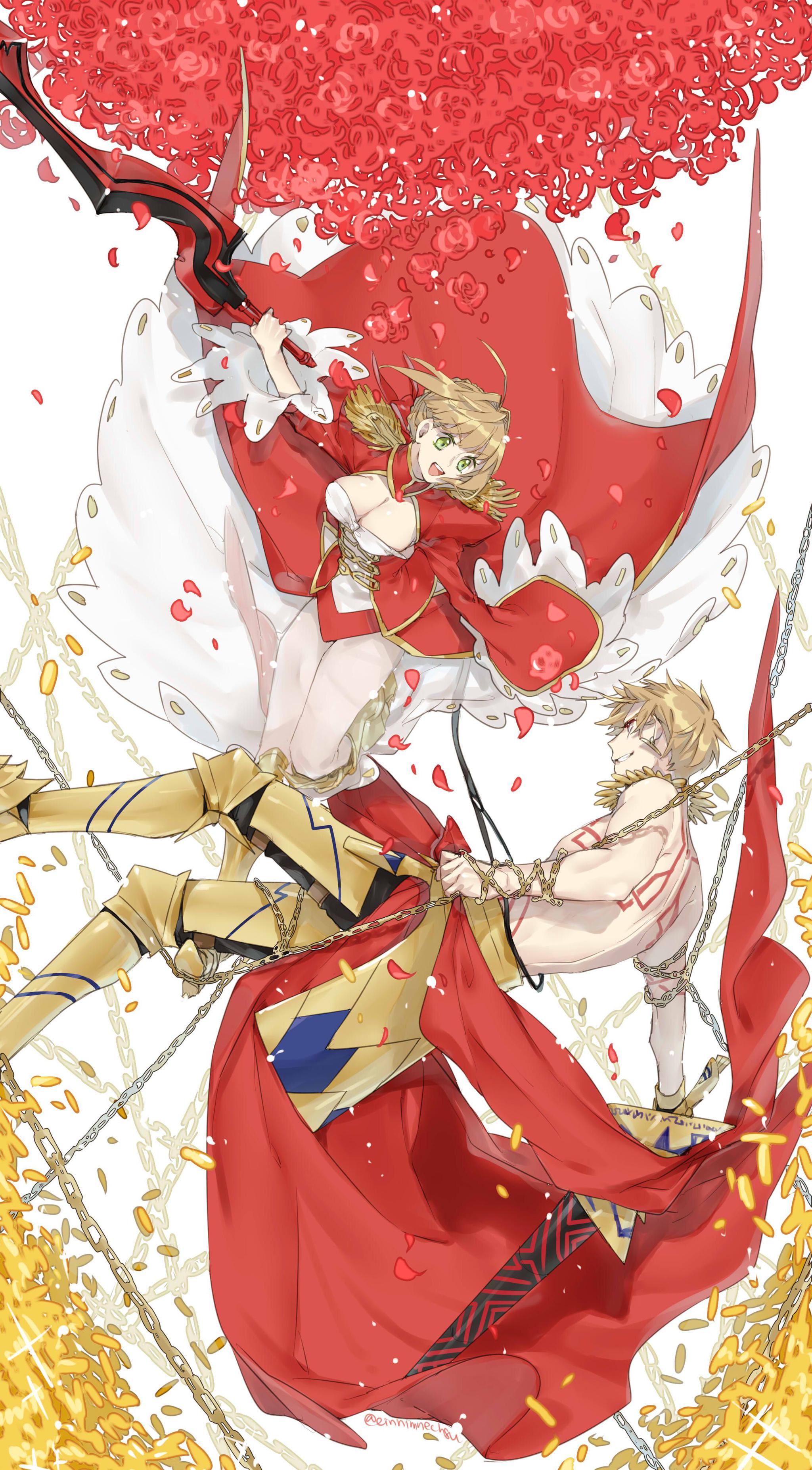 fate壁纸，金闪闪X尼禄CP来袭，你更喜欢谁呢？