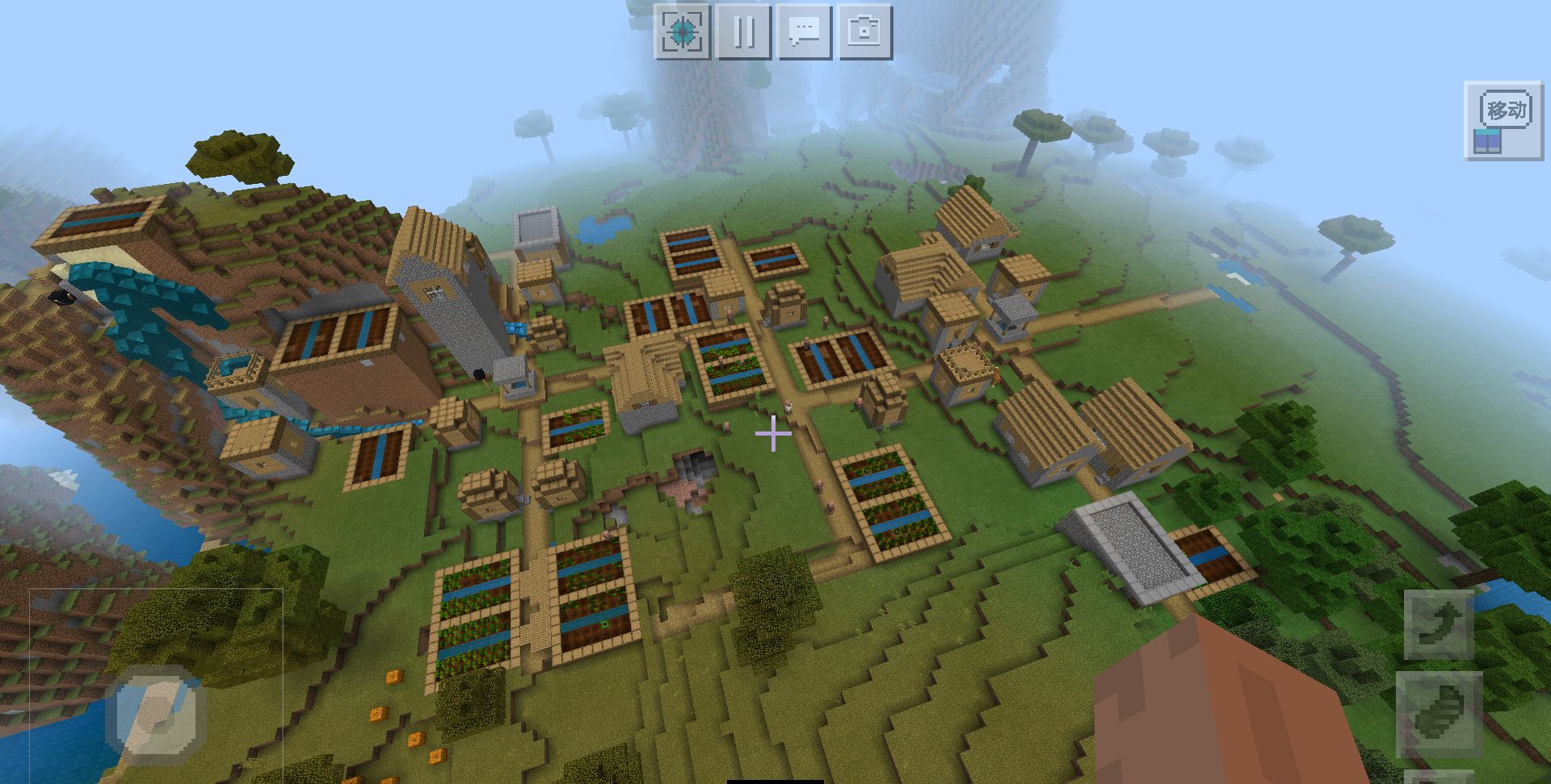 我的世界：MC神奇的种子，出生地前面有6个村庄相连在一起，好酷