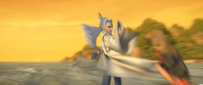 《哪吒》官博放出海边打架动图，有谁注意到敖丙的手？细节见人品