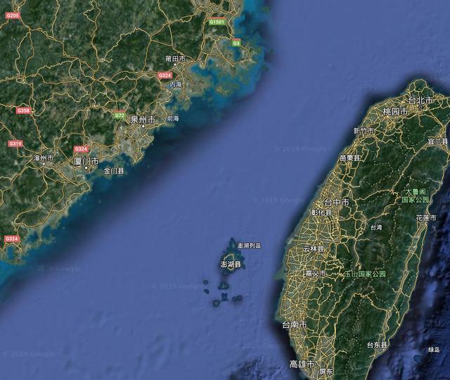 福建与台湾之间的岛屿：福建面积最大8个岛以及澎湖列岛卫星图