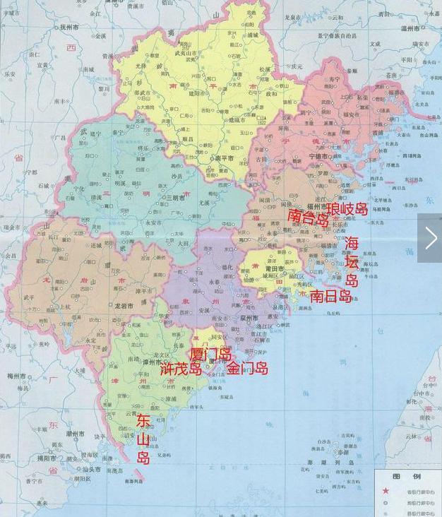 福建与台湾之间的岛屿：福建面积最大8个岛以及澎湖列岛卫星图