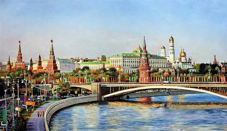 插画：艺术家ROMM ALEXANDER水彩风景画作品