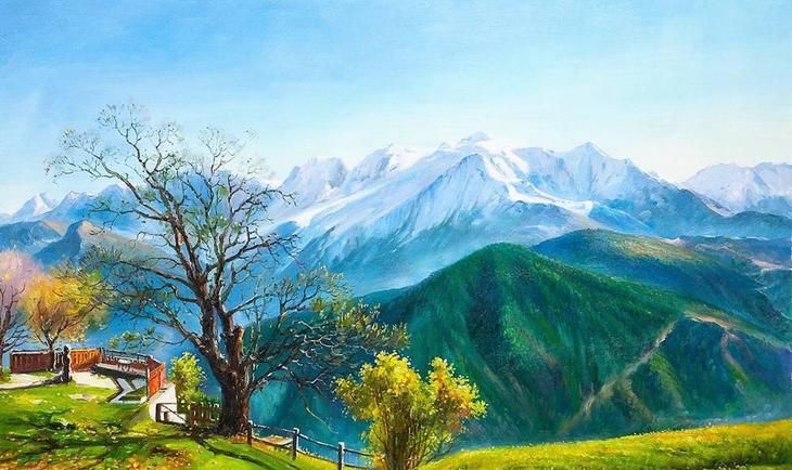 插画：艺术家ROMM ALEXANDER水彩风景画作品