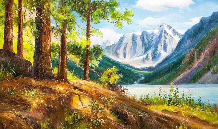 插画：艺术家ROMM ALEXANDER水彩风景画作品