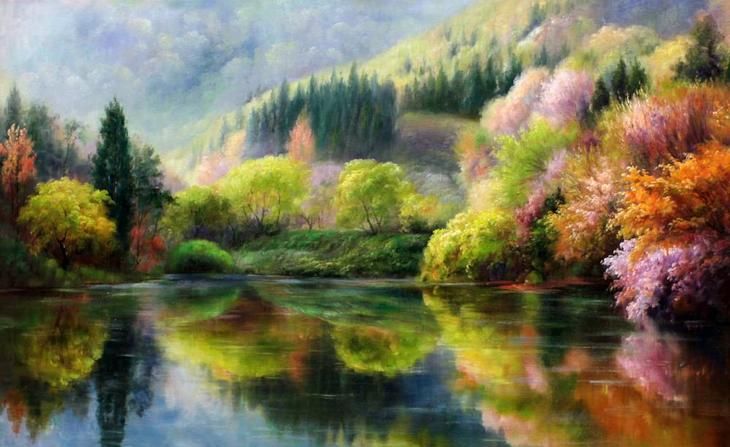 插画：艺术家ROMM ALEXANDER水彩风景画作品