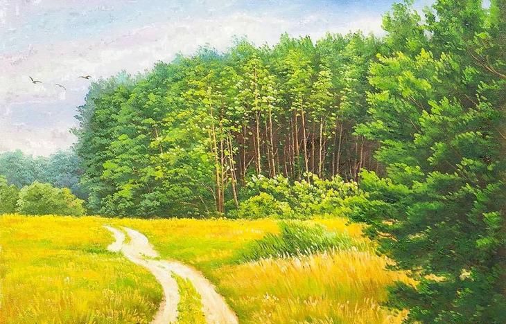 插画：艺术家ROMM ALEXANDER水彩风景画作品