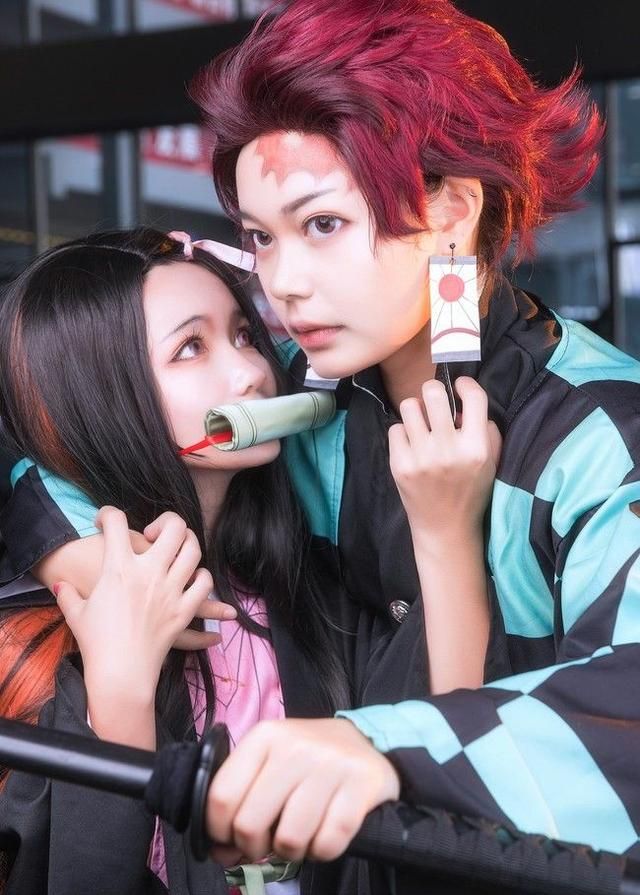 鬼灭之刃：这个灶门祢豆子cos美爆了，收藏！