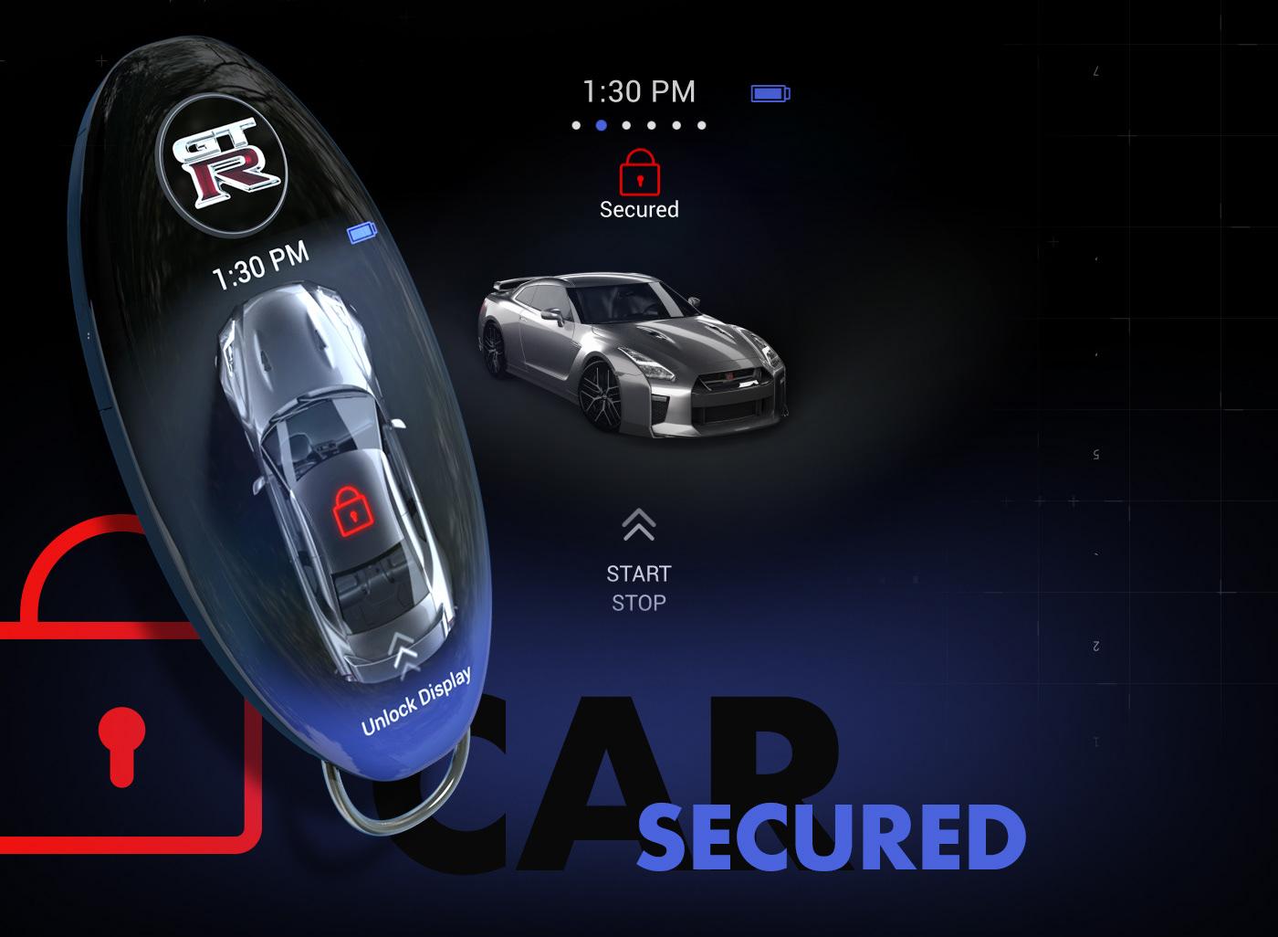 日产展示下一代GTR的概念钥匙，可遥控启动引擎，还能看机油量-新浪汽车