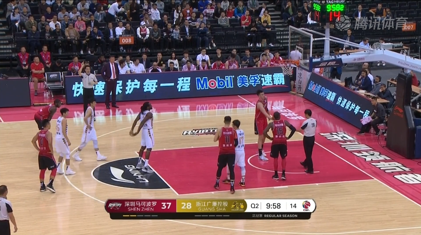 CBA常规赛第12轮，深圳马可波罗主场113-97战胜浙江广夏控股