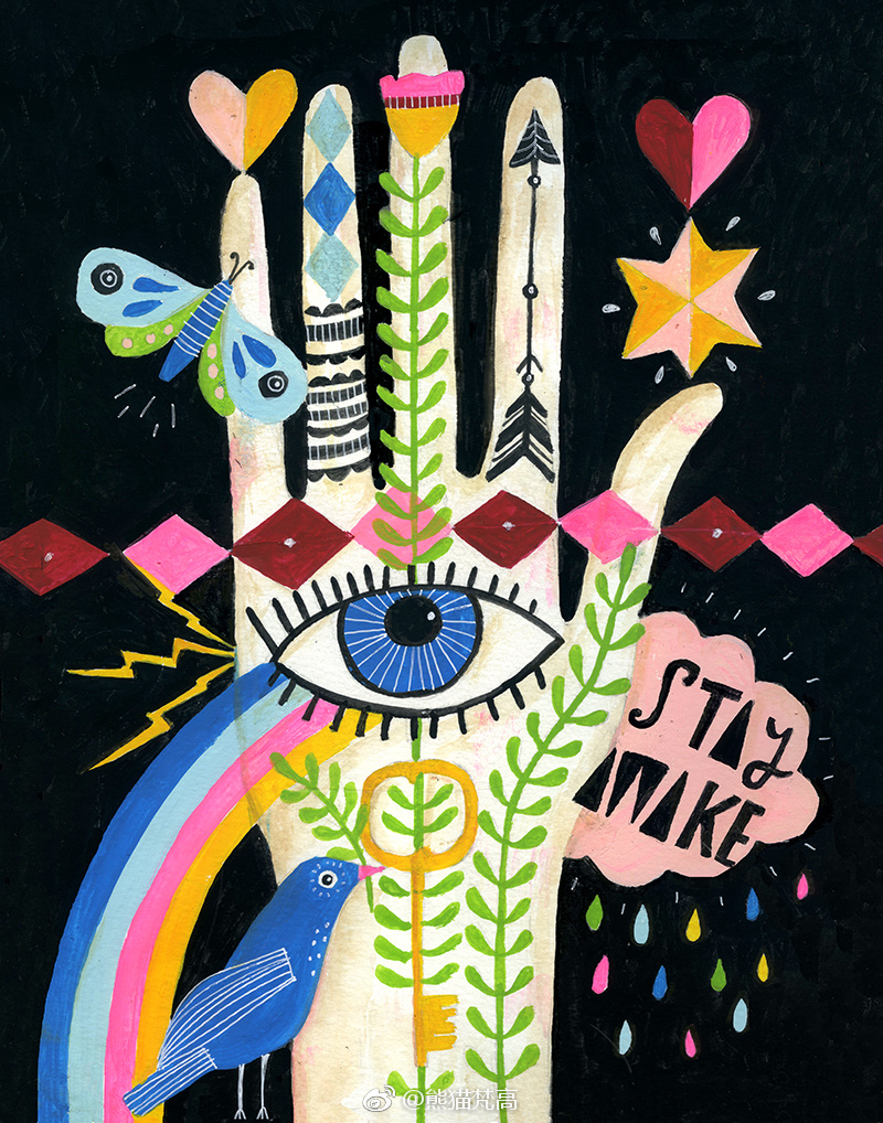 来自波特兰的Lisa Congdon以丰富的色彩 抽象的图像 图案设计和手写|波特兰|图案|图像_新浪新闻