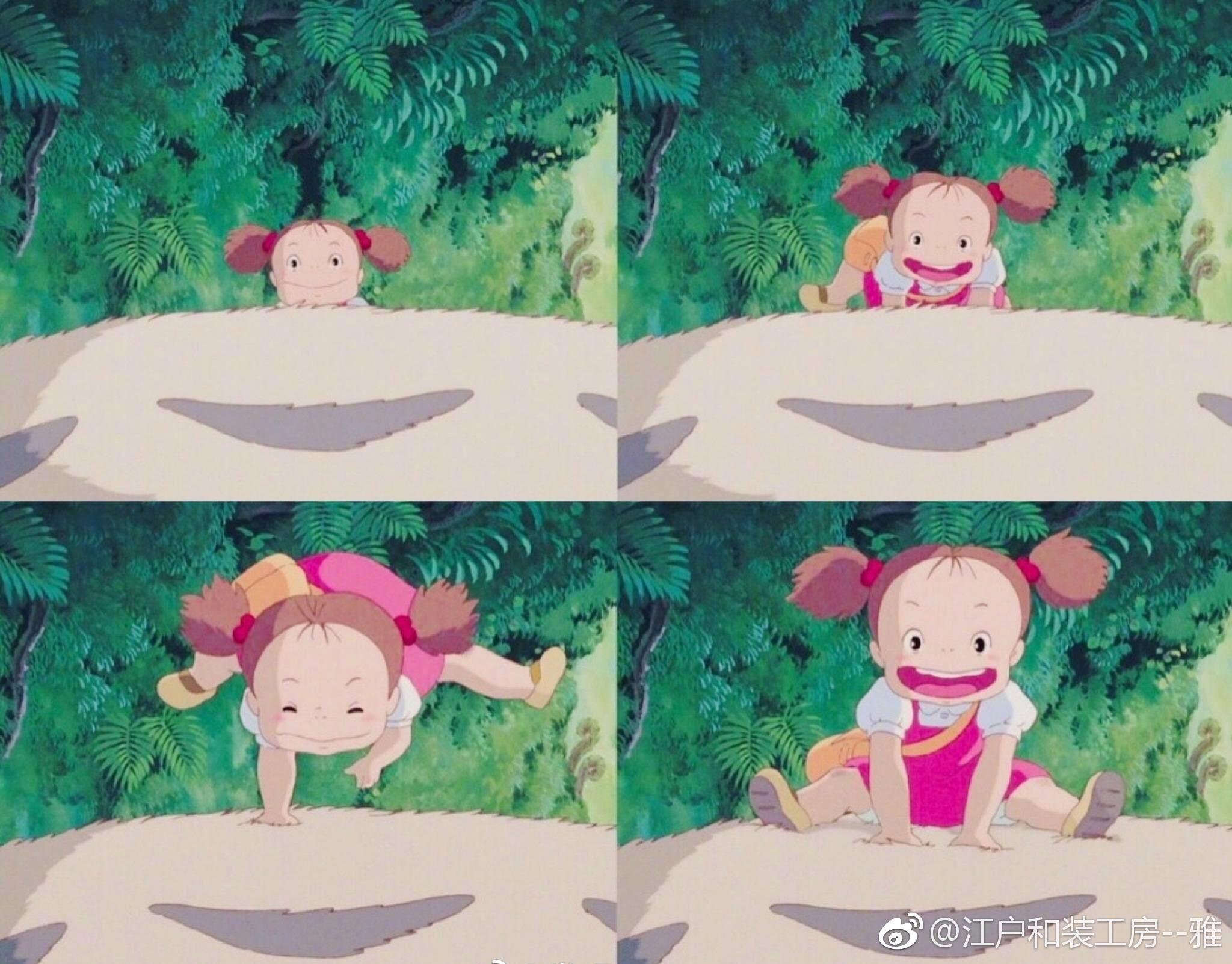 宫崎骏动画电影《龙猫》里的元气女孩小梅|龙猫|女孩|笑容_新浪新闻