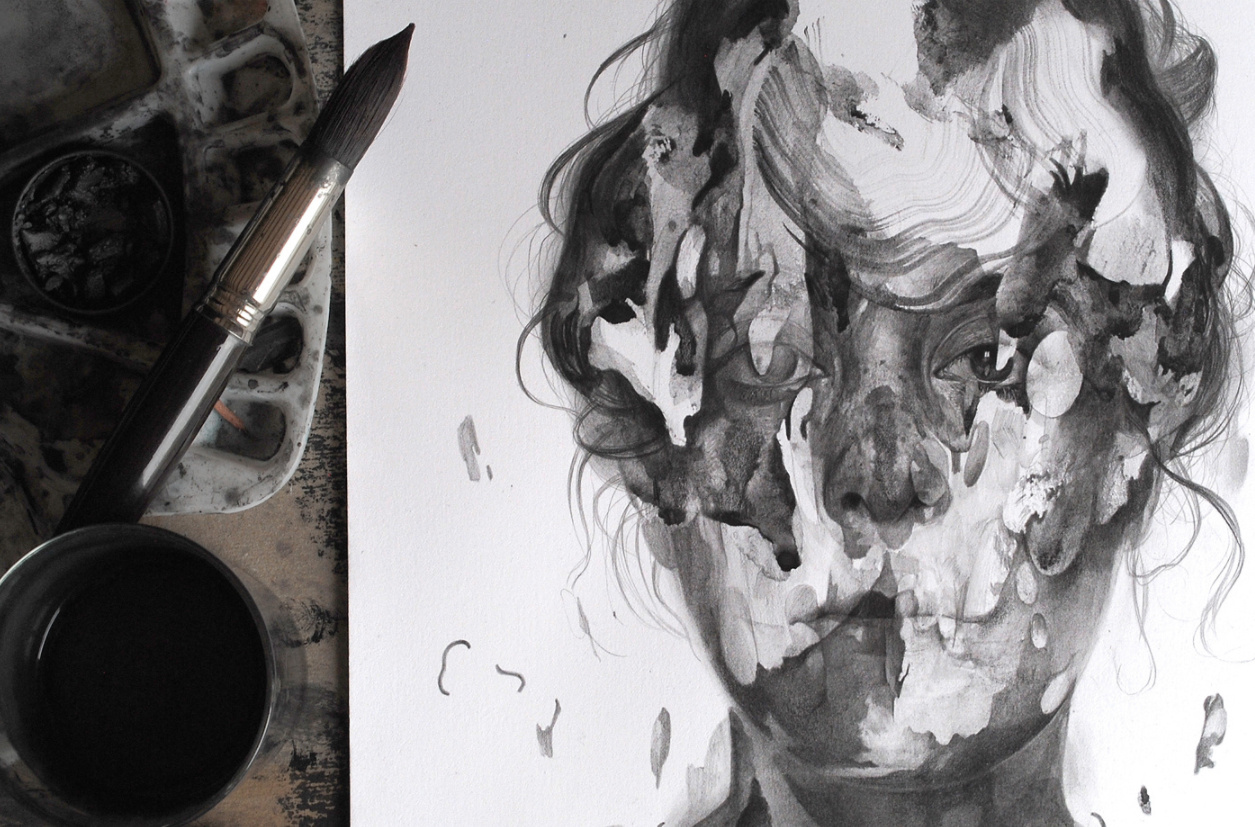 水墨插画 | 意大利艺术家Thomas Cian|插画|水墨|艺术家_新浪新闻