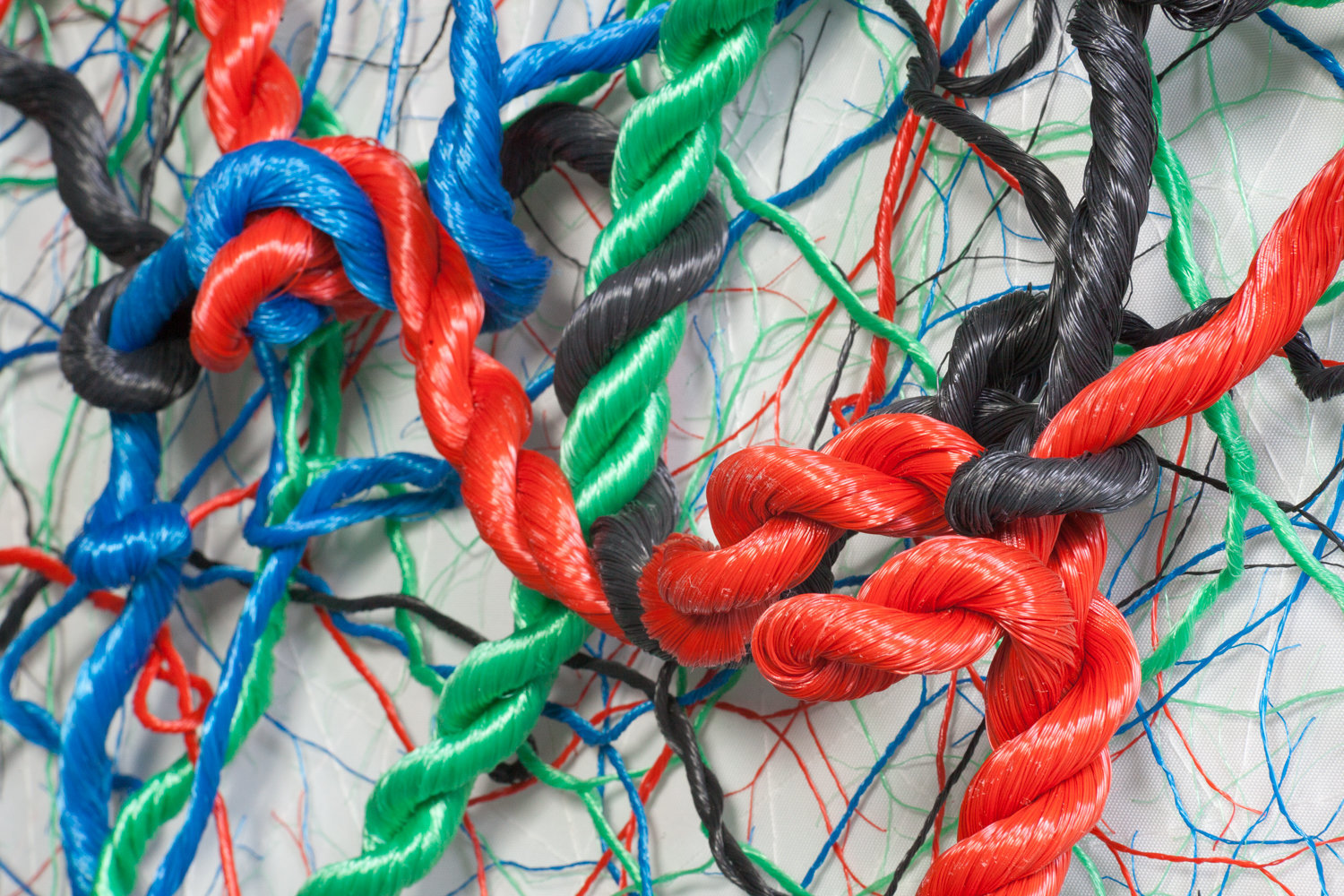 💫Janaina Mello Landini交织绳索的装置 彩色尼龙绳联想到神|尼龙绳|绳索|树根_新浪新闻