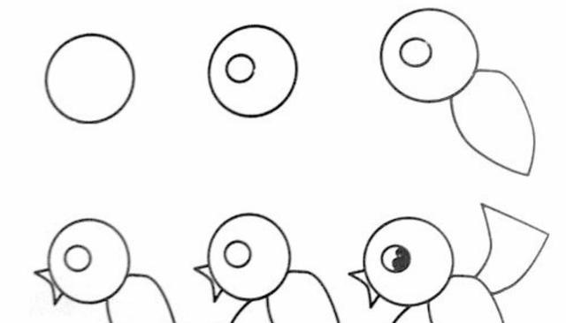 教你一步一步画出可爱的动物，让孩子爱上简笔画|简笔画|图画|小动物_新浪新闻