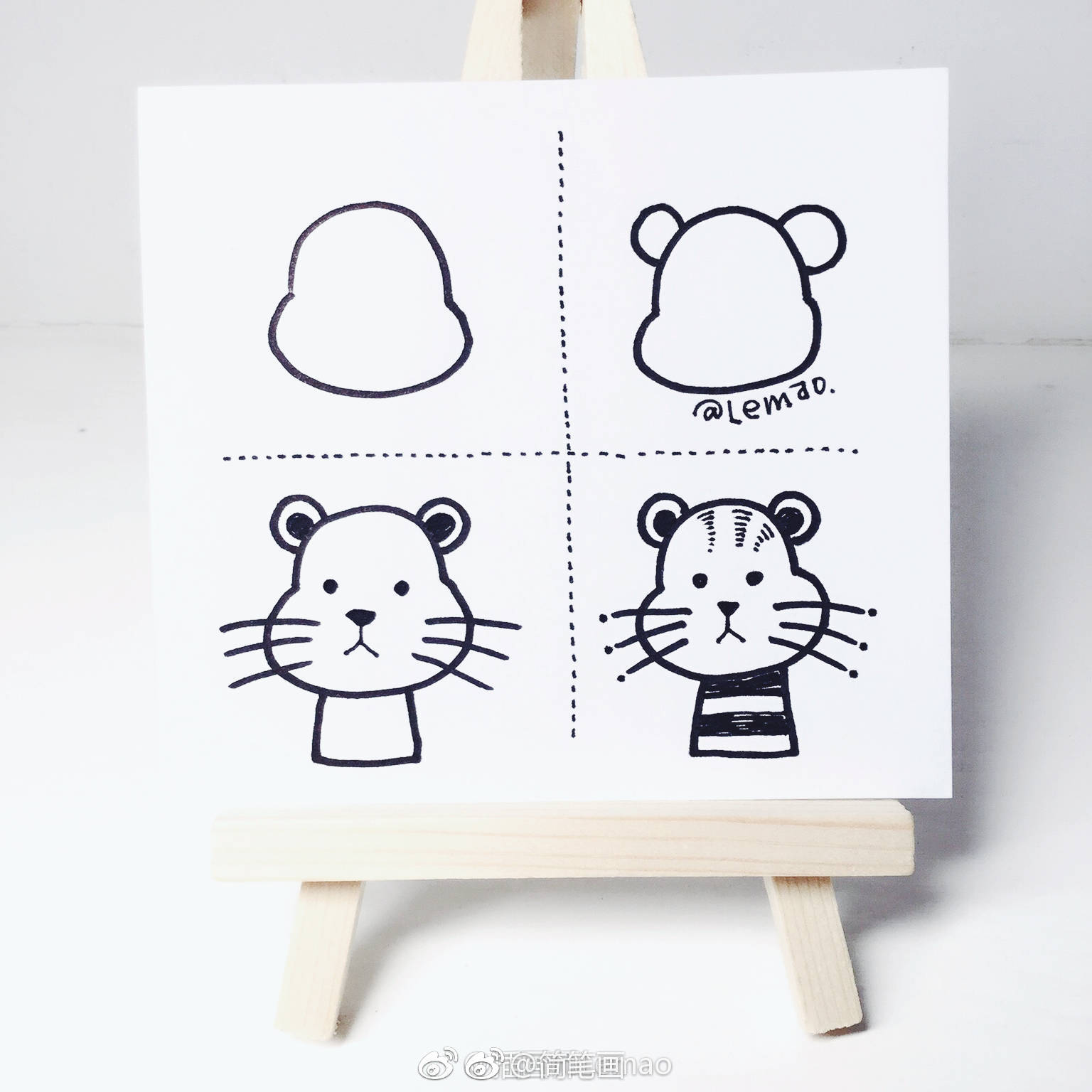 简单可爱的四步简笔画小动物教程（by：插画师lemao）|简笔画|插画师|小动物_新浪新闻