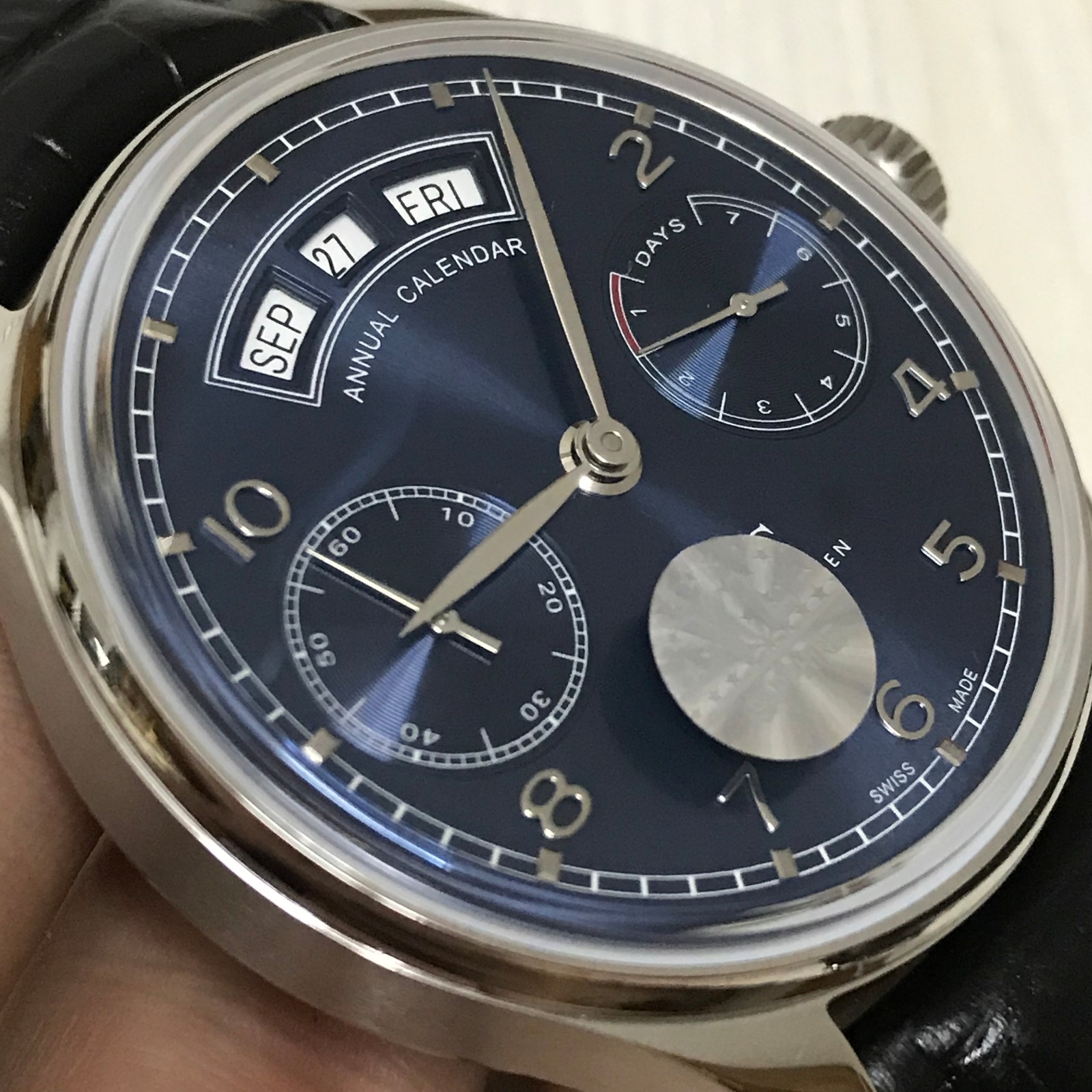 YL万国IWC年历腕表系列 IW503502欣赏|腕表|万国|刻度_新浪新闻