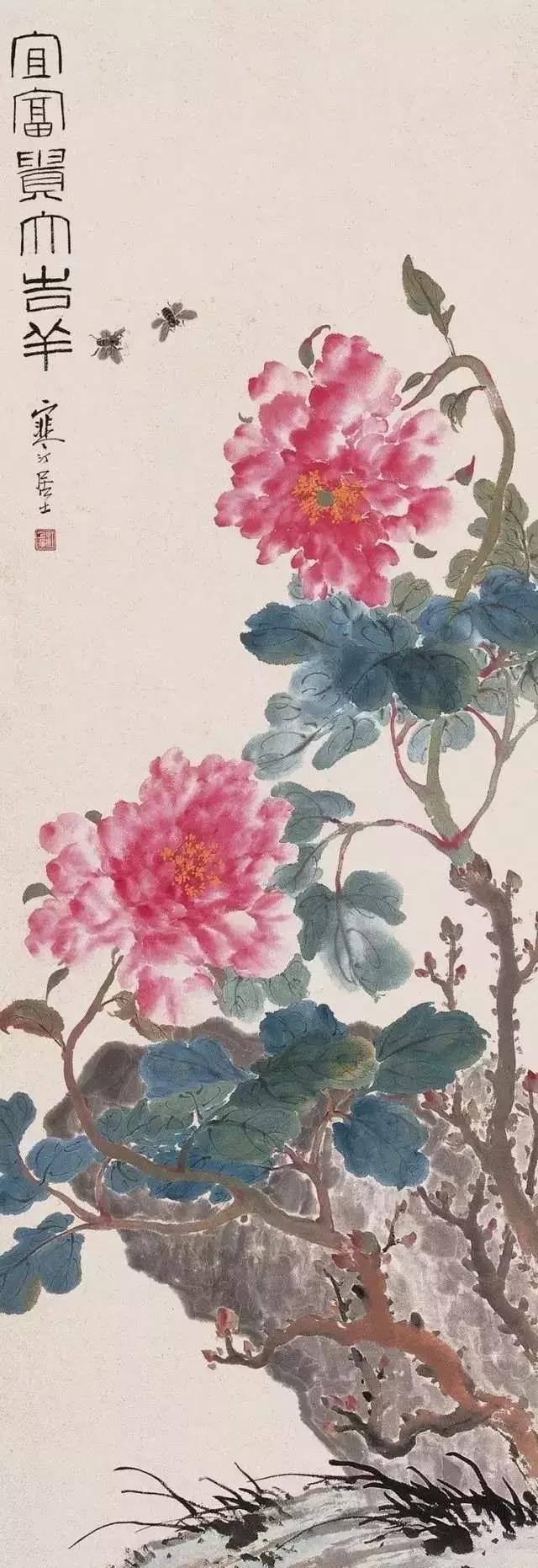 十个名家画牡丹，精彩纷呈！国画名家沈一斋花鸟画作品赏析