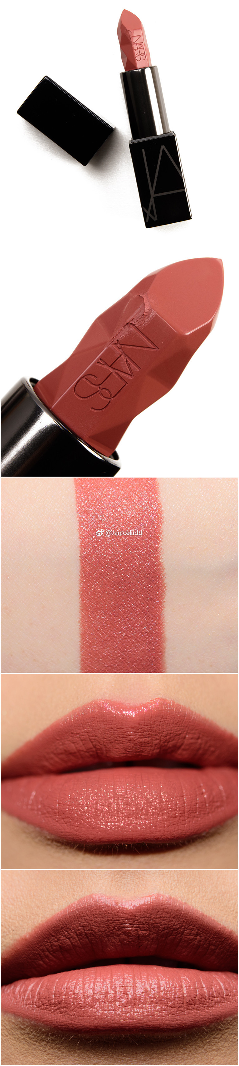 NARS 2018年圣诞限定唇部彩妆试色- 唇膏Spiked Audacious Lipstick