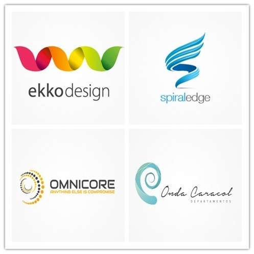 logo的形状，一组螺旋状的logo设计